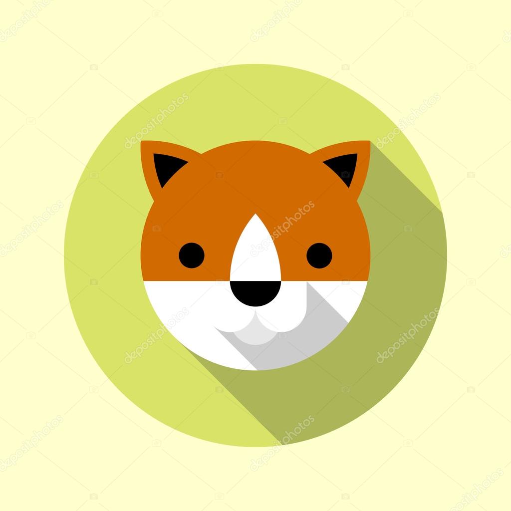 Cute little fox icon Stock Vector Image by ©Sashatigar #51059997