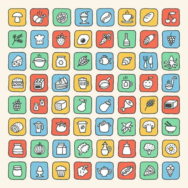 Big set of food icons ALL NEW — Stock Vector © TeddyandMia #32450905
