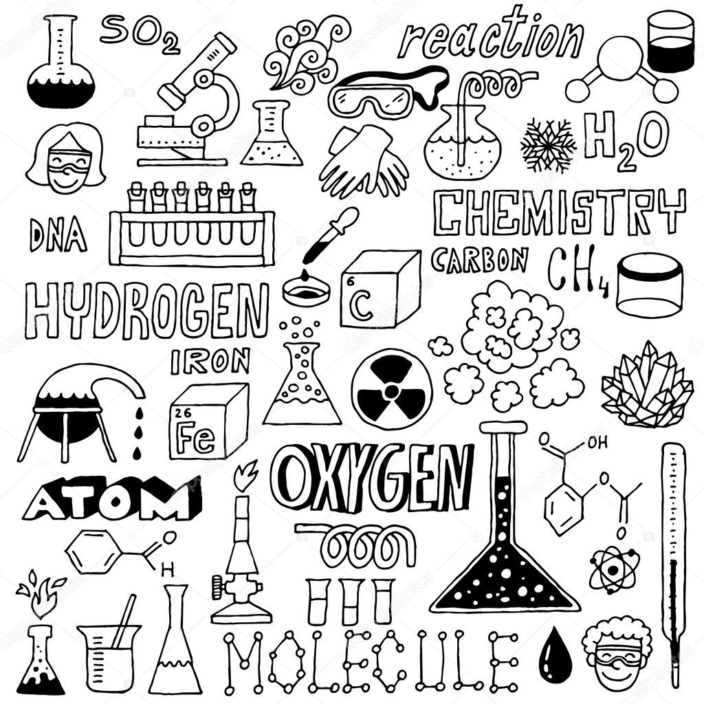 Chemistry. Hand drawn Stock Vector by ©Sashatigar 51488063 Chemistry. Hand drawn Stock Vector by ©Sashatigar 51488063