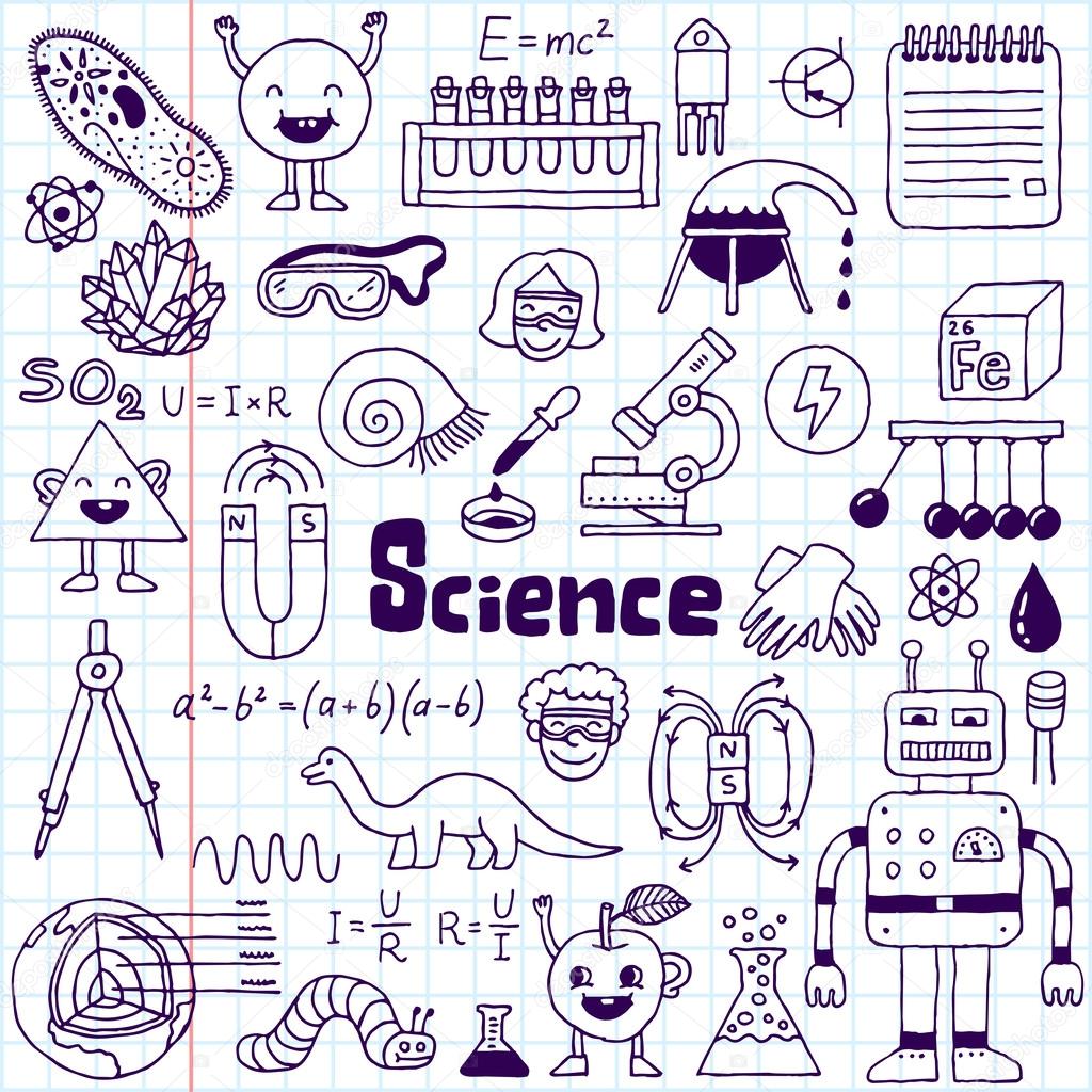 School science doodle set on notebook Stock Vector Image by ©Sashatigar ... School science doodle set on notebook Stock Vector Image by ©Sashatigar ...