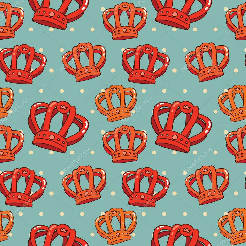 Vector orange crown pattern Stock Vector by ©AigulIgembayeva5 42910639