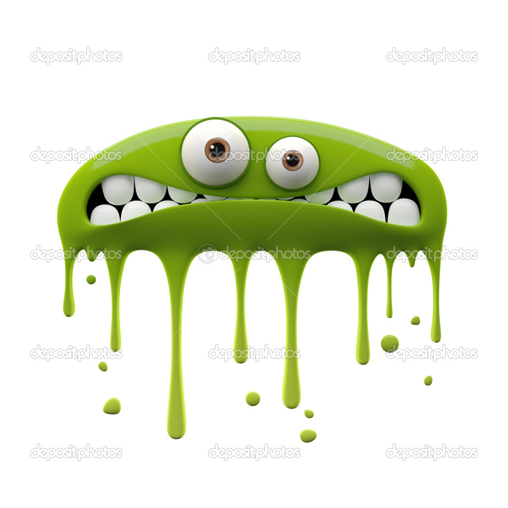 Green confused monster Stock Illustration by ©zahradnik #43065153