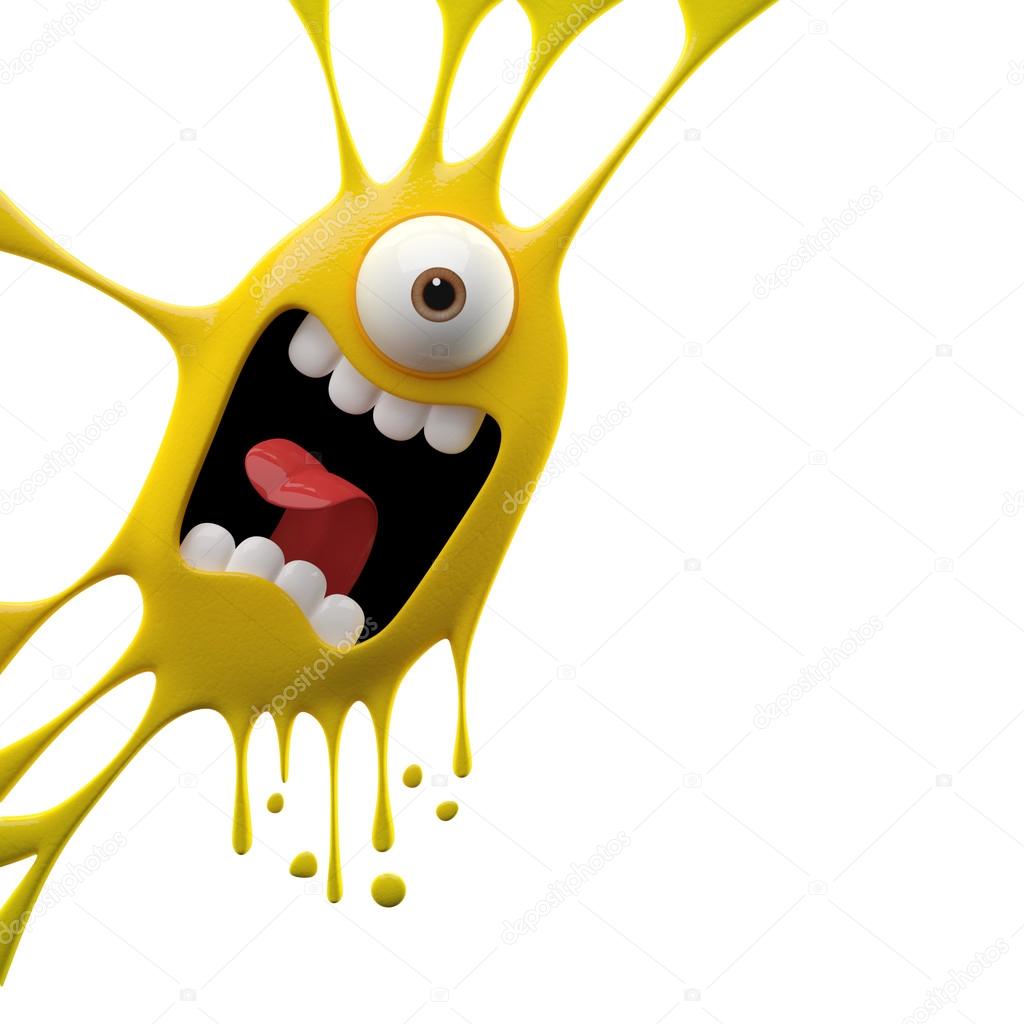 Yellow yelling monster Stock Illustration by ©zahradnik #43069687