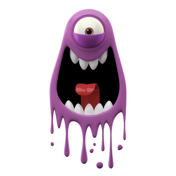 One-eyed scared green monster Stock Illustration by ©zahradnik #43072781