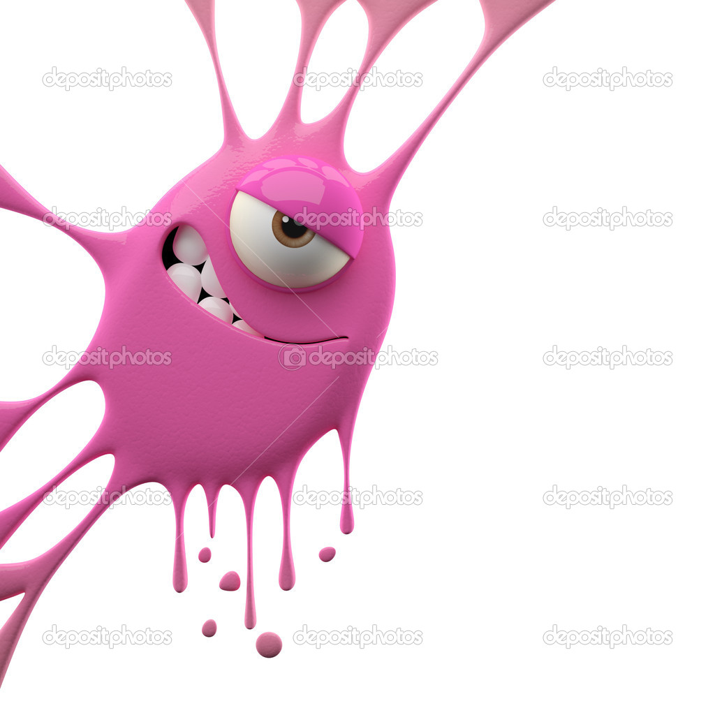 Pink sly monster Stock Illustration by ©zahradnik #43070255