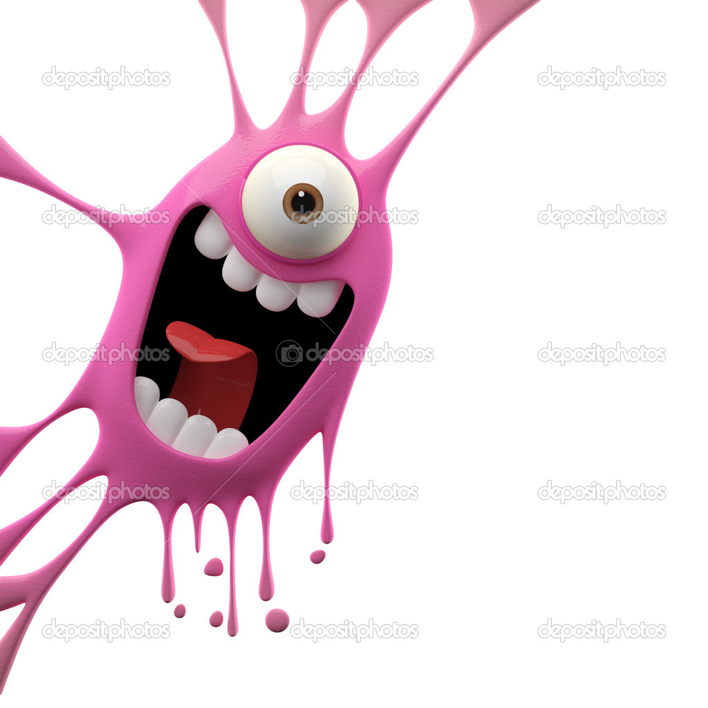 Pink excited monster Stock Photo by ©zahradnik 43070319