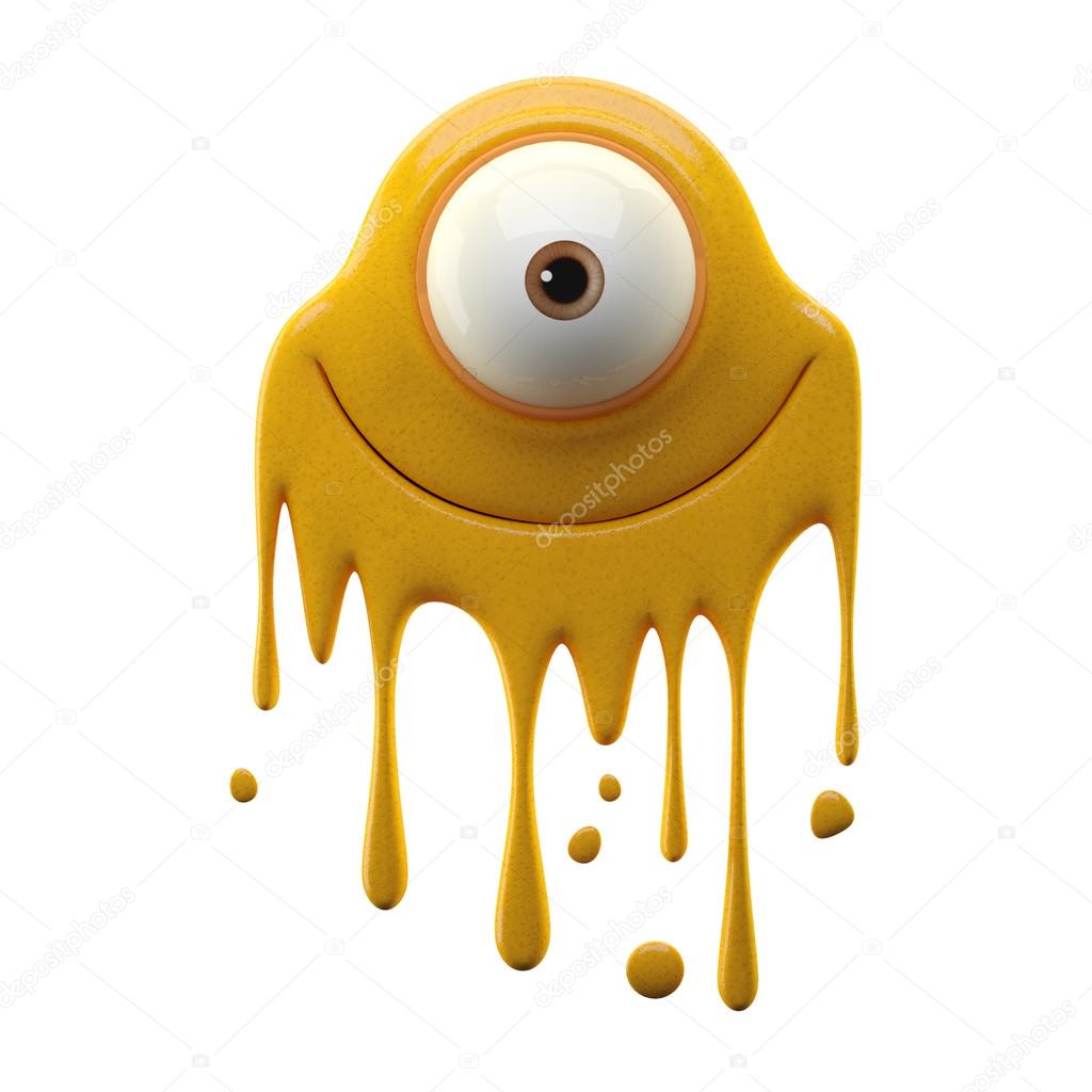 One-eyed yellow monster Stock Illustration by ©zahradnik #43073473