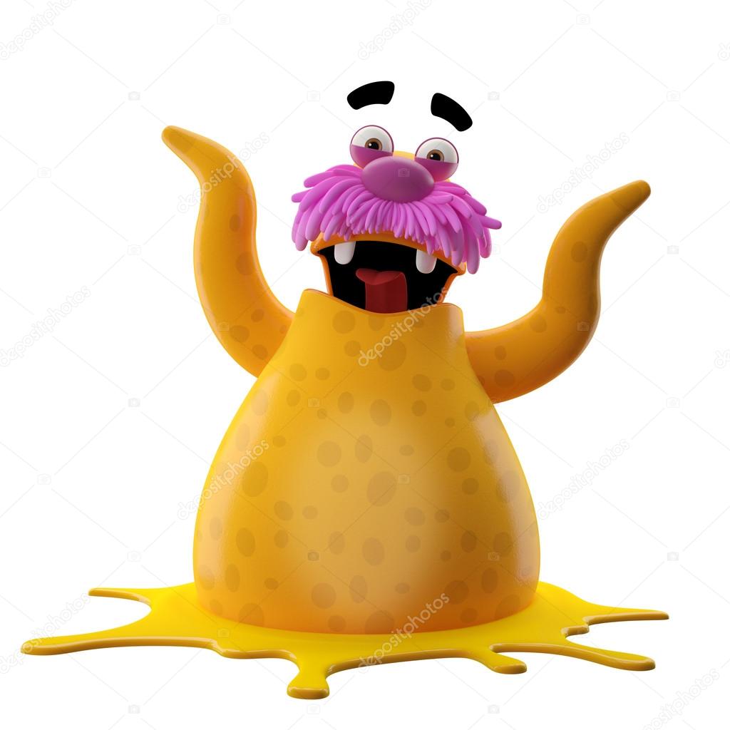 Yellow walrus with two hands up Stock Illustration by ©zahradnik #43159183