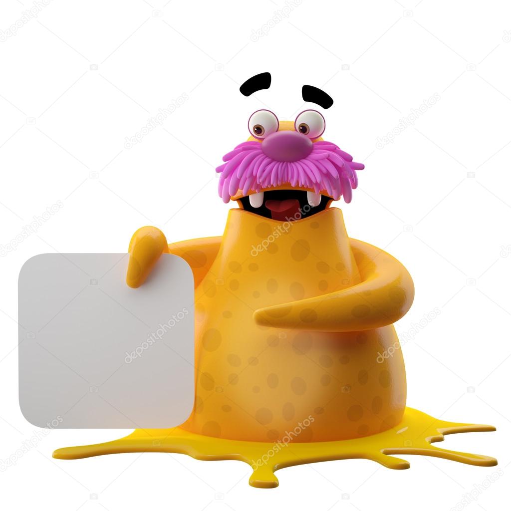 Yellow walrus pointing on board Stock Photo by ©zahradnik 43159311