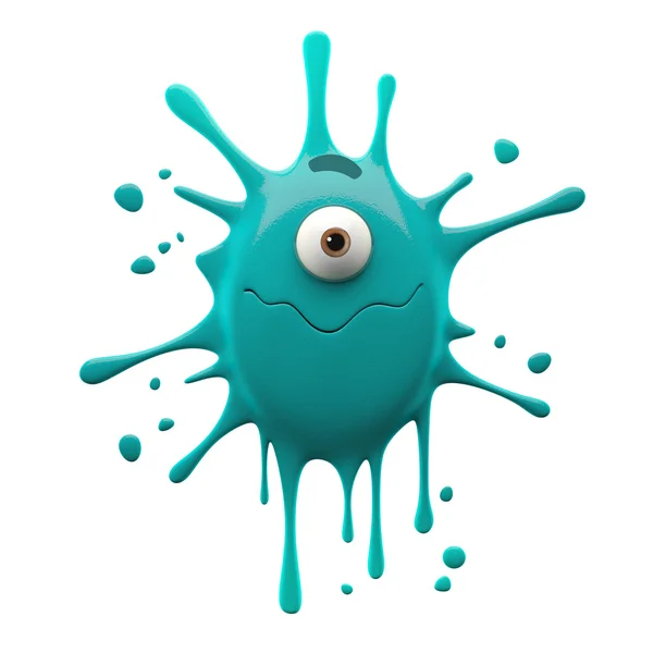 One-eyed pink monster with ironic smile Stock Photo by ©zahradnik 43171329