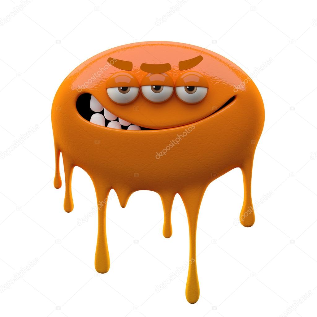 Angry ironic smiling terracotta three-eyed monster Stock Photo by ...