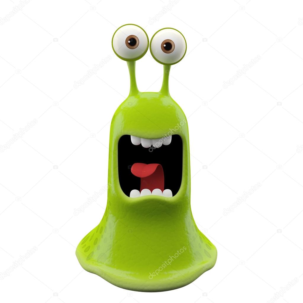 Screaming green Snail without shell Stock Photo by ©zahradnik 43184827