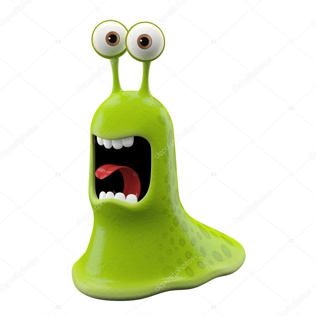 Yelling green Snail without shell Stock Photo by ©zahradnik 43184865