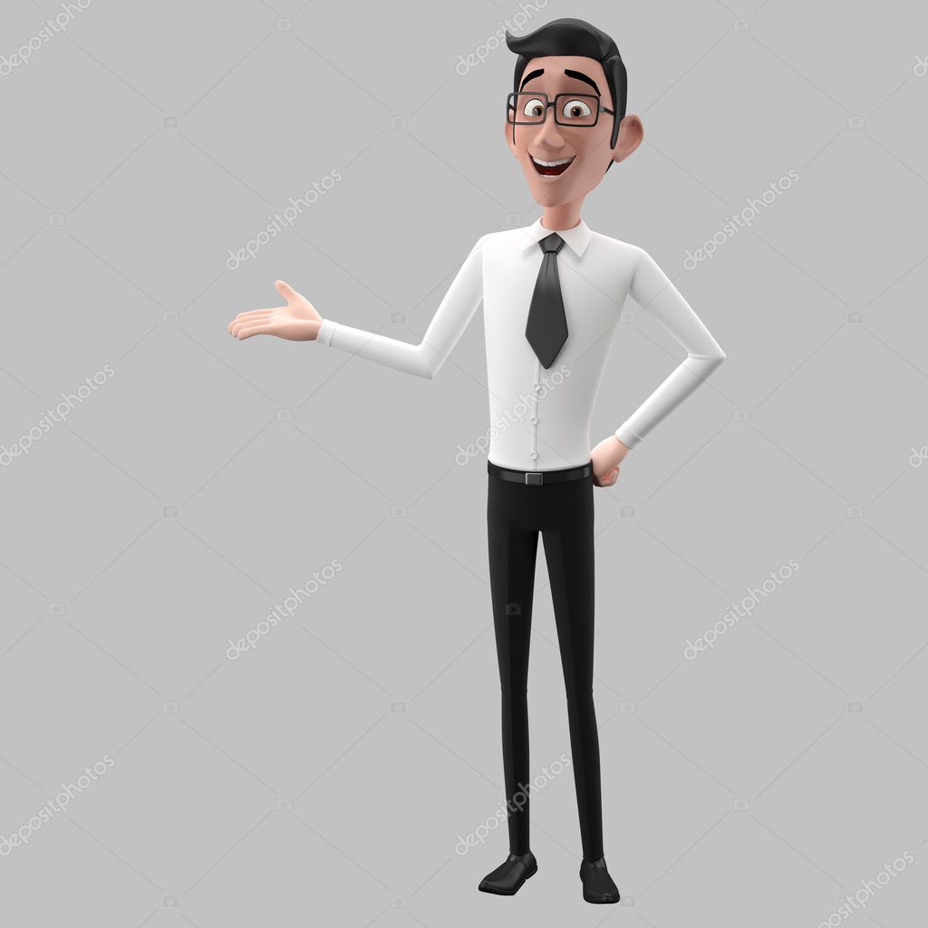 Personaje de empresario de dibujos animados 2023 Personaje de empresario de dibujos animados 2023