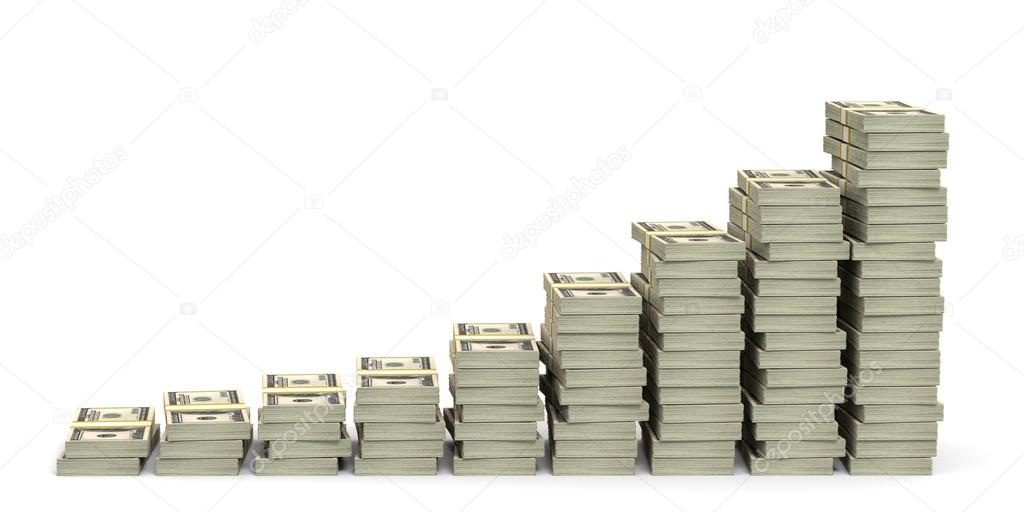 Money stacks graph. — Stock Photo © iCreative3D #43959815