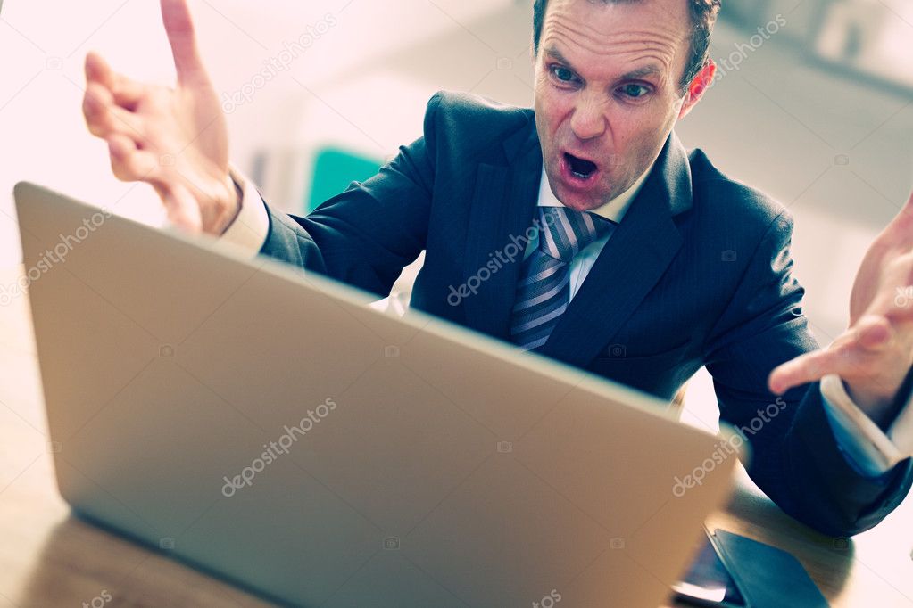 Computer Rage — Stock Photo © IzelPhotography #50392547