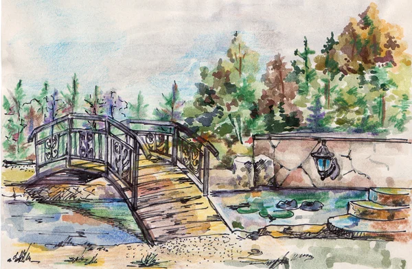 Drawing a bridge Stock Photos, Royalty Free Drawing a bridge Images ...