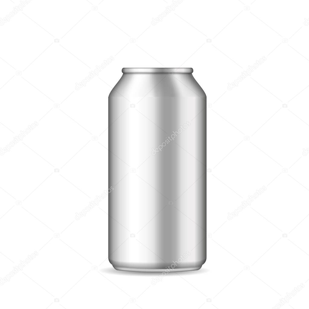 Latas de aluminio para beber. Botella para cerveza. Burla de botella de ...