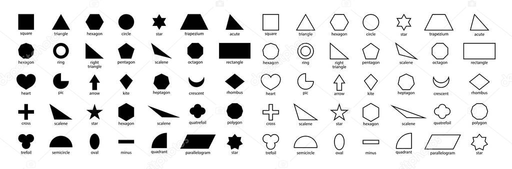 Forma geométrica. Figura básica para la educación y el juguete de los ...