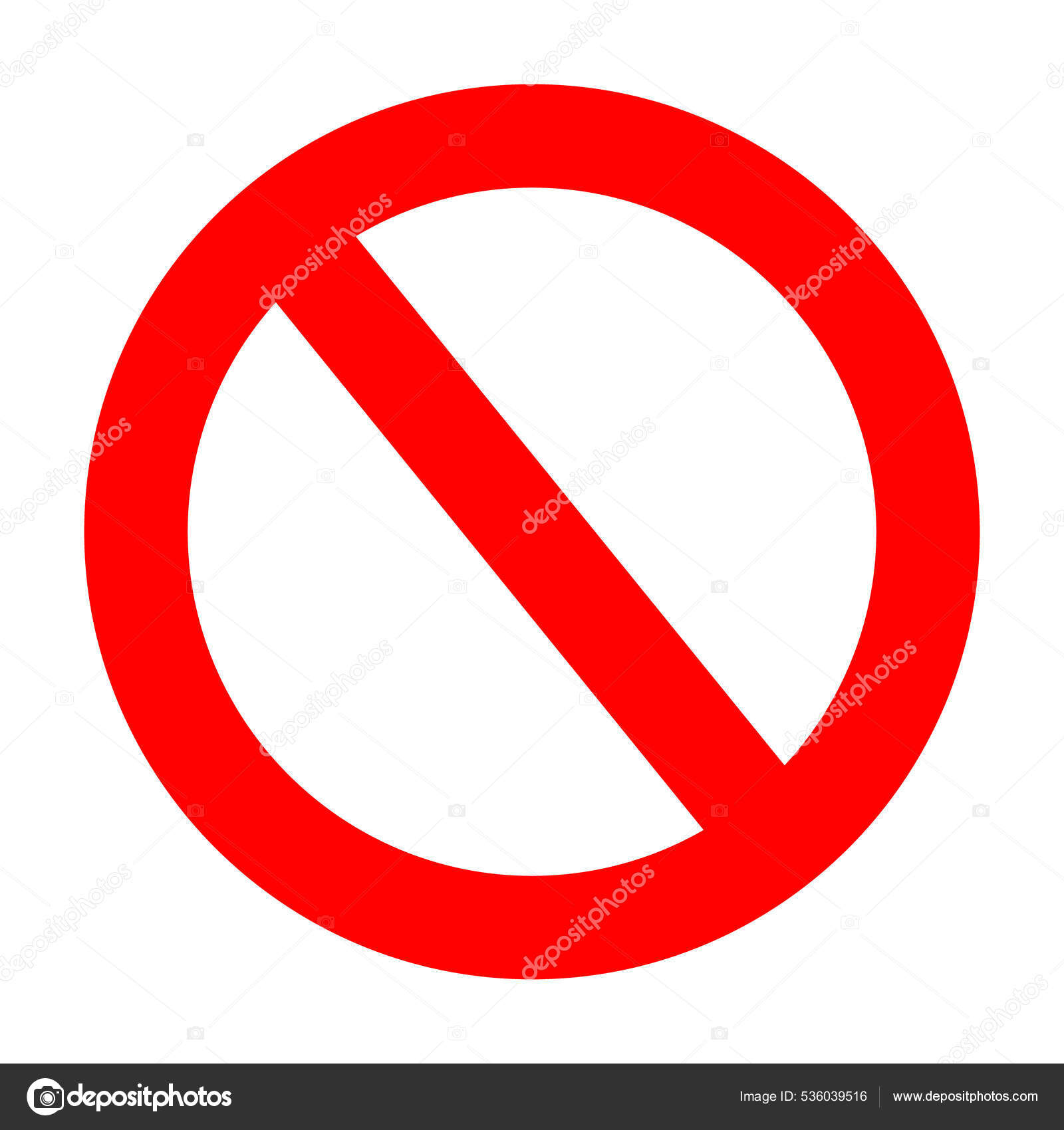 Forbidden Sign Ban Icon Red Circle Symbol Stop Prohibited Signal Stock ...