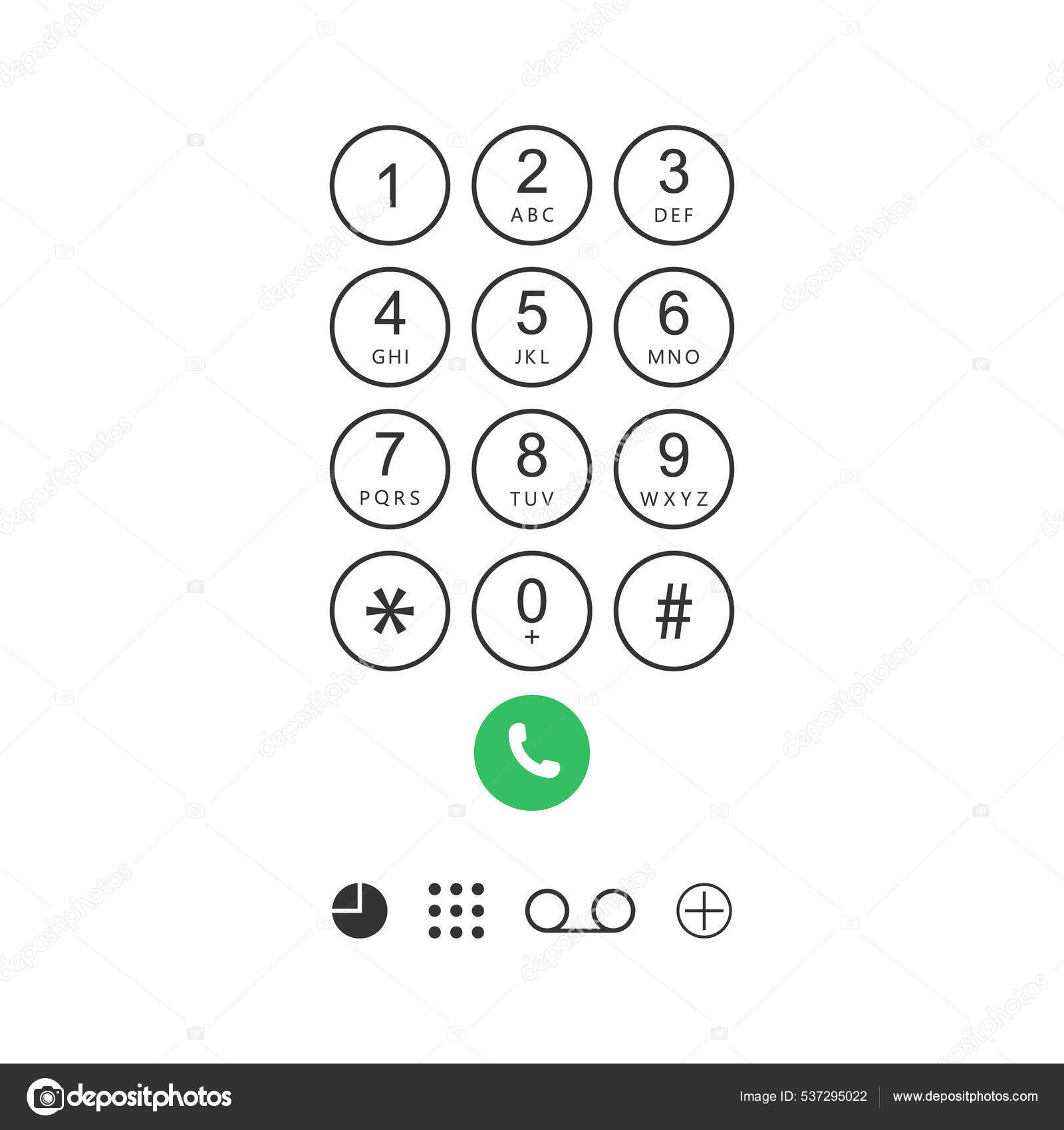 Smartphone Keypad Numbers Dial Phone Screen Call Cellphone Keyboard