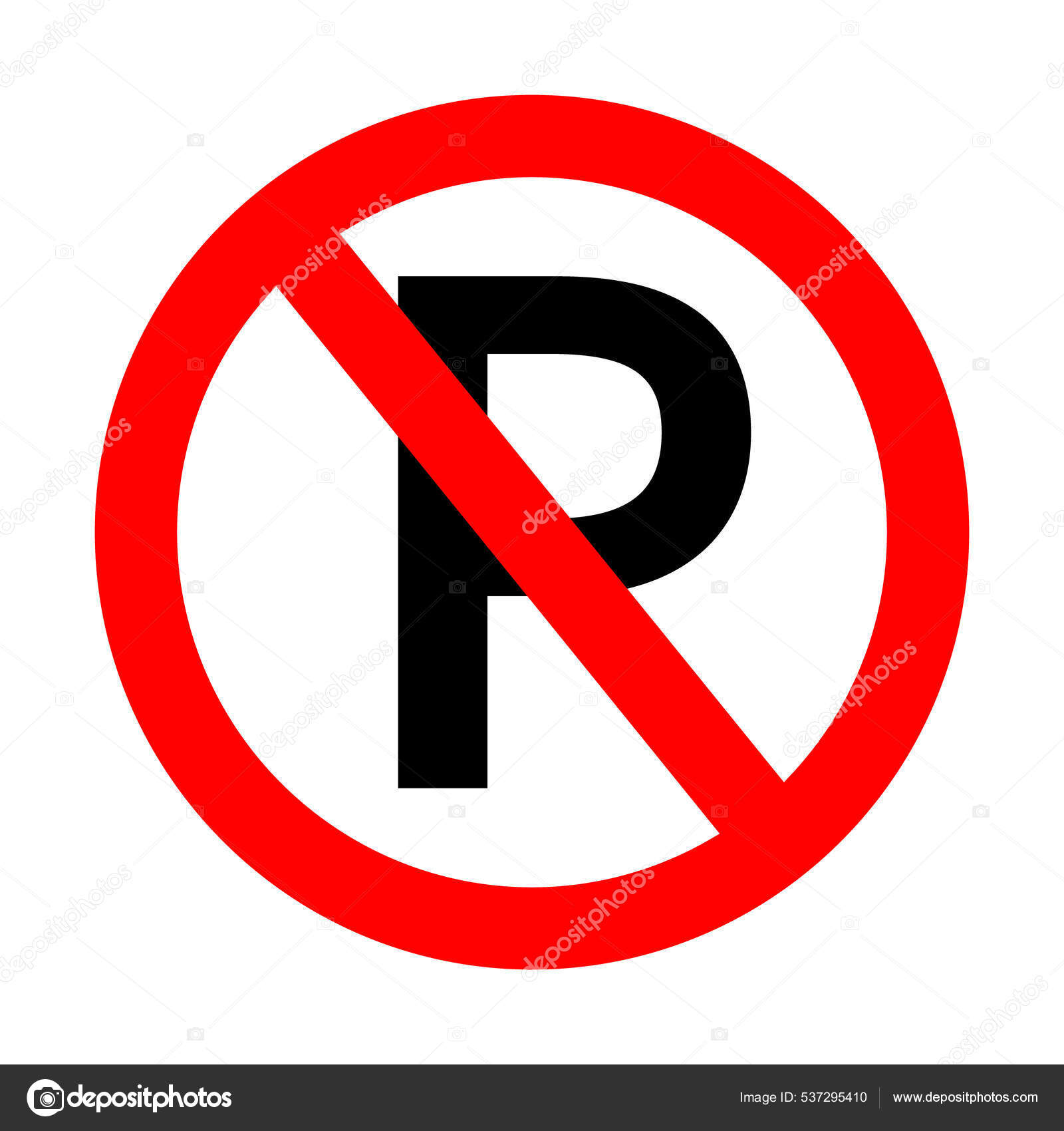 Parkir Dilarang Tanda Parkir Dont Ikon Parkir Mobil Terlarang Simbol ...