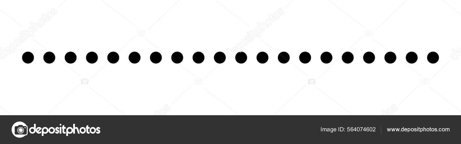 Garis Titik Titik Lurus Footer Garis Dot Garis Hitam Horizontal Vektor ...