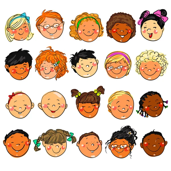 Kids faces Vector Art Stock Images | Depositphotos