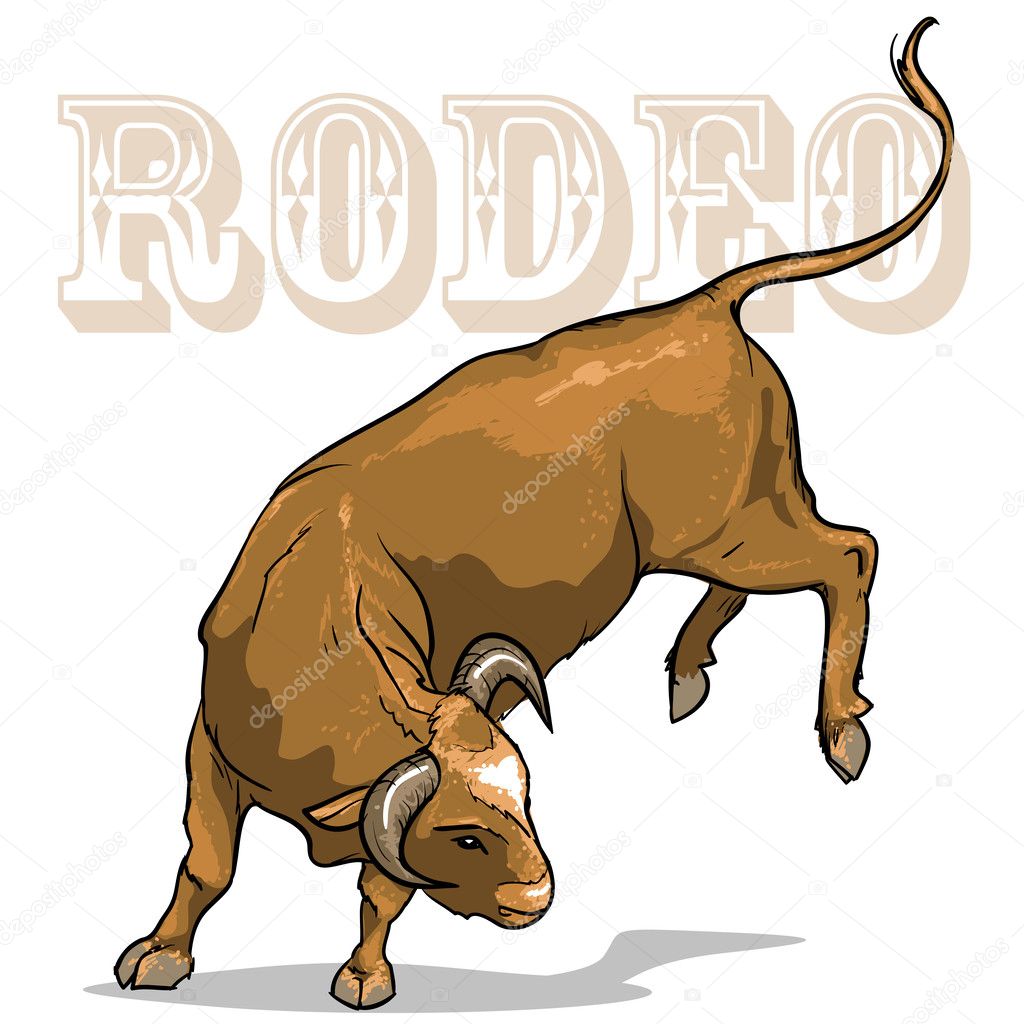 Toro de rodeo Vector de stock por ©nataliahubbert 43418985
