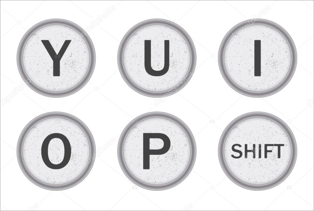 Typewriter Keys Stock Vector Image by ©BigAlBaloo #51061985