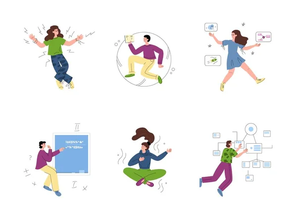 Set of web banners comparing MBTI personality types, flat vector ...