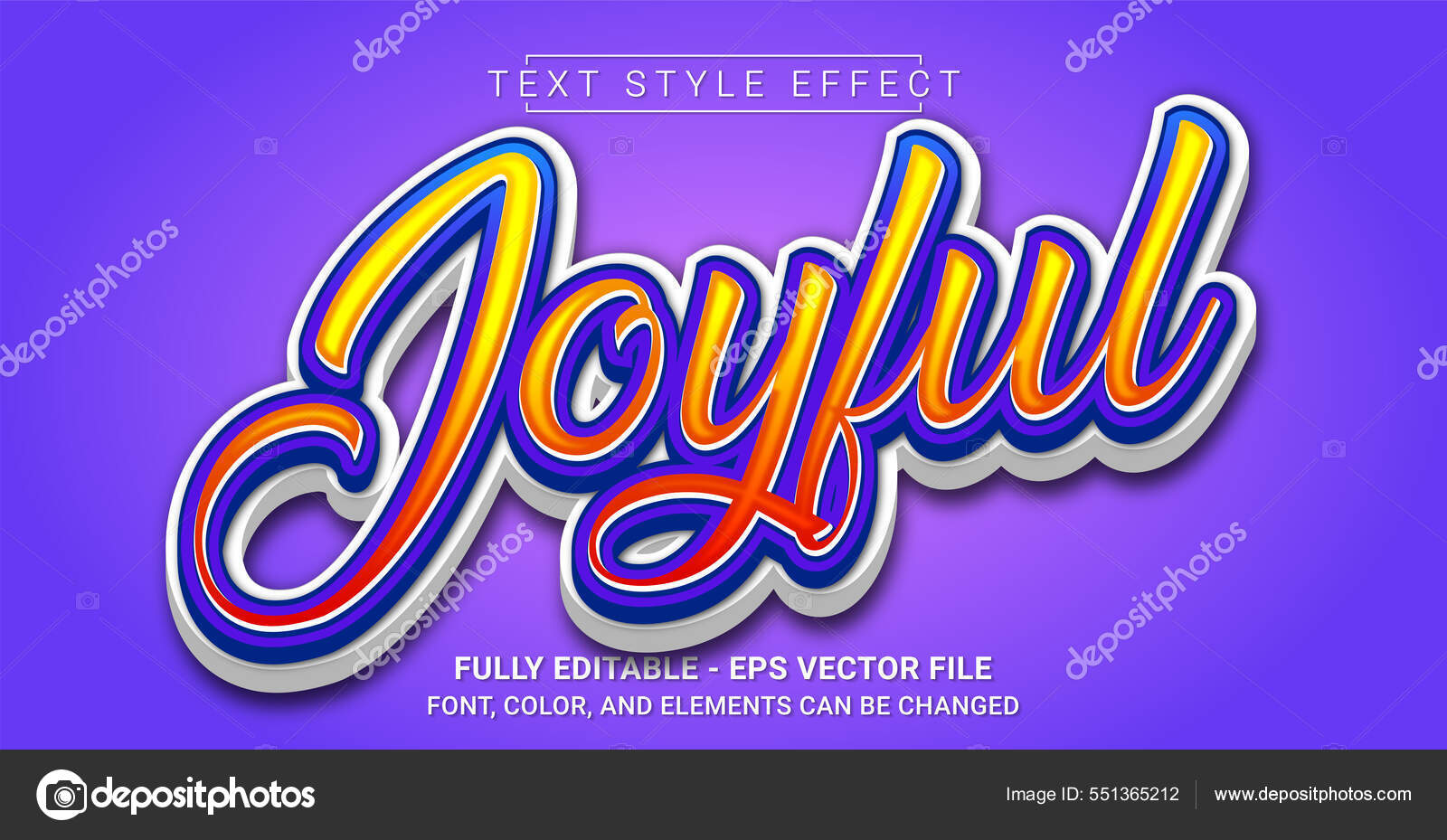 Joyful Text Style Effect Editable Graphic Text Template Graphic Design ...