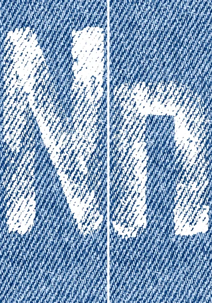 Vector letters and numbers on denim S Stock Vector Image by ©TonTonic ...