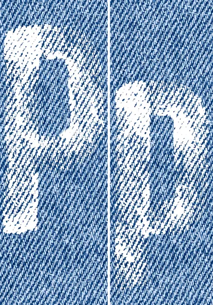 Vector letters and numbers on denim S Stock Vector Image by ©TonTonic ...