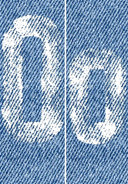 Vector letters and numbers on denim S Stock Vector Image by ©TonTonic ...