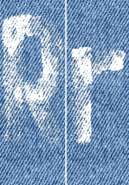 Vector letters and numbers on denim S Stock Vector Image by ©TonTonic ...