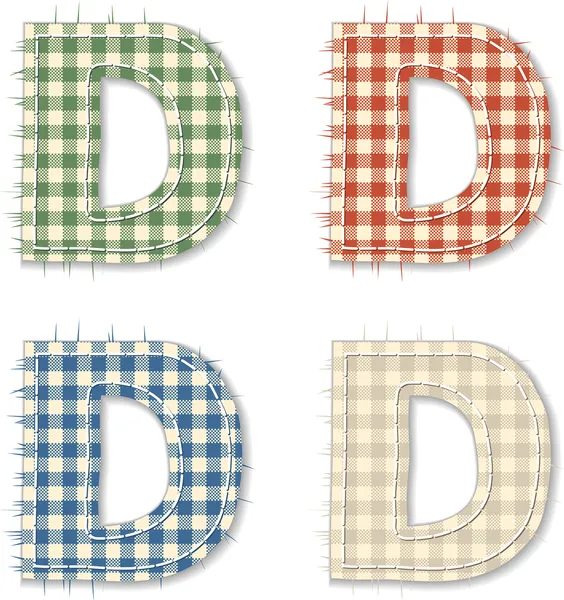 Checkered linen fabric letters Q — Stock Vector © TonTonic #43889635