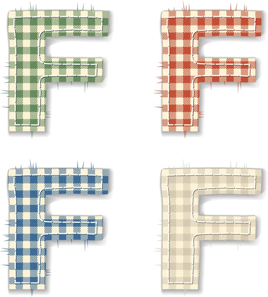 Checkered linen fabric letters T Stock Vector Image by ©TonTonic #43889657