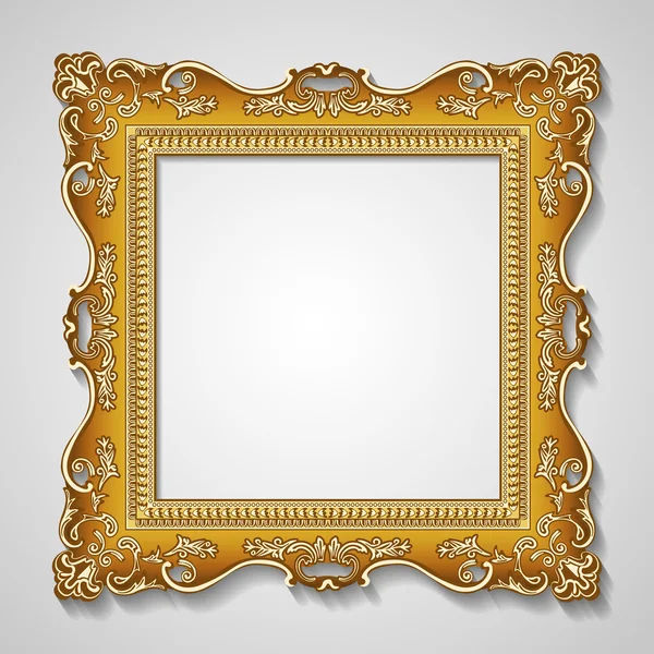 The golden yellow frame Vector Art Stock Images | Depositphotos