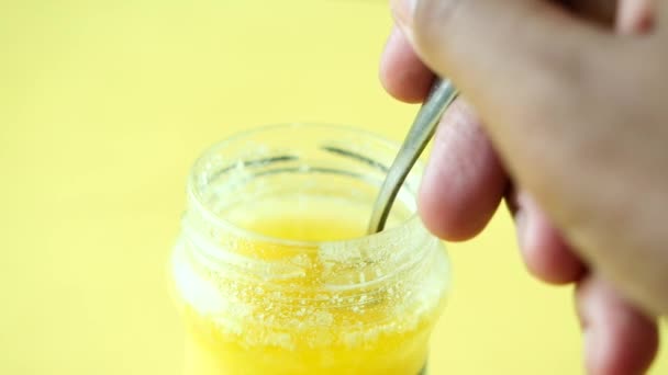 Homemade Ghee Container Table — Stock Video © Towifqu #581842732