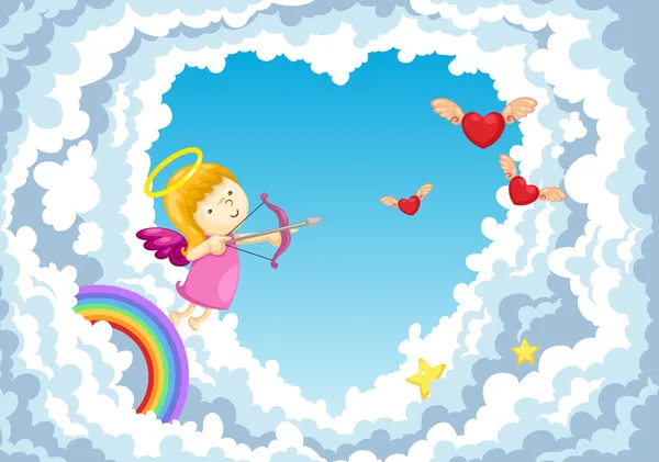 Cupid on cloud Vector Art Stock Images | Depositphotos