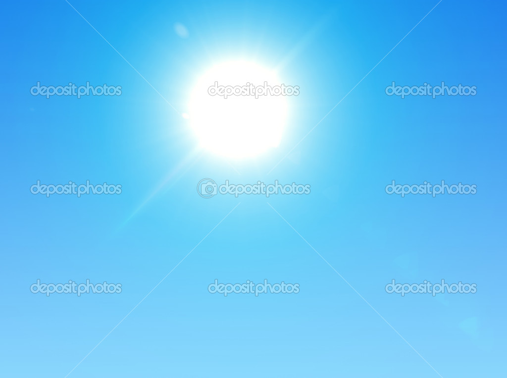Cielo azul con sol resplandeciente — Foto de stock © jehsomwang #43667441
