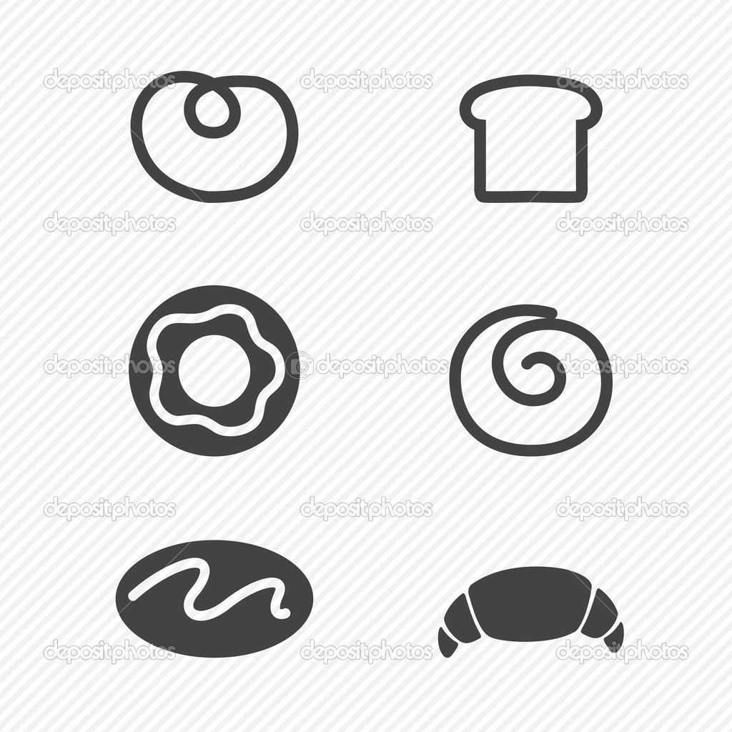Bread icons set Stock Vector Image by ©jehsomwang #43664371