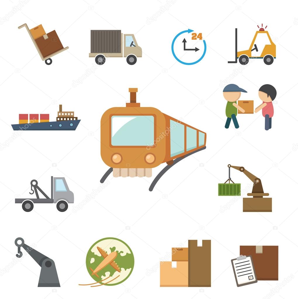 Shipping and Logistics icons Stock Vector by ©jehsomwang 45220383