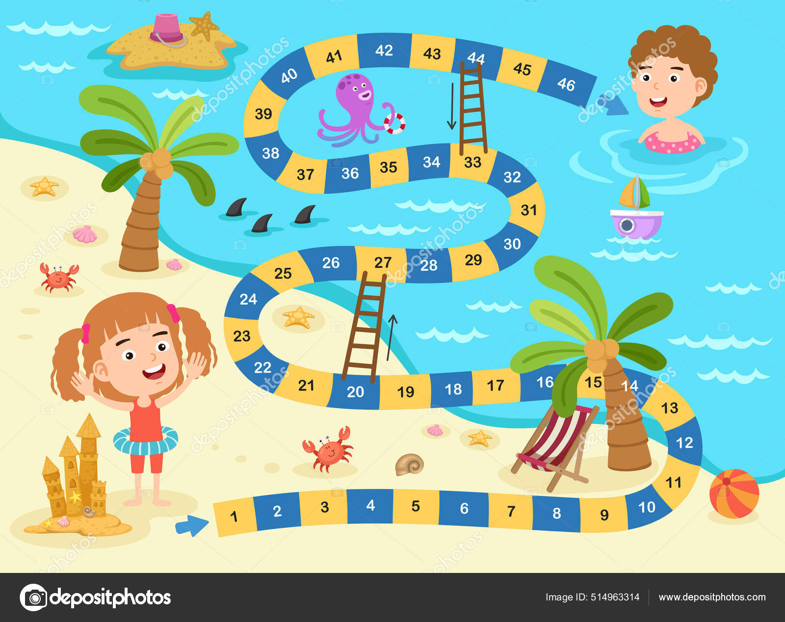 Pedagogiska Labyrint Spel För Barn Illustration — stockvektor av ...