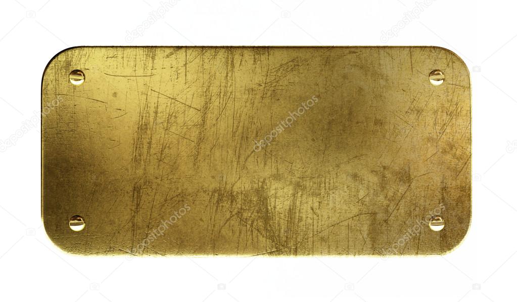 Blank Plaque Brass