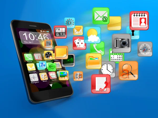 Smartphone with apps Stock Photo by ©arrow123 5376253