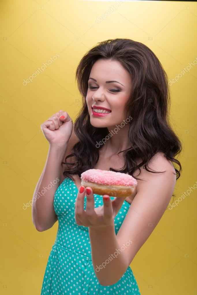 Sexy woman with sweets Stock Photo by ©yacobchuk1 51257375