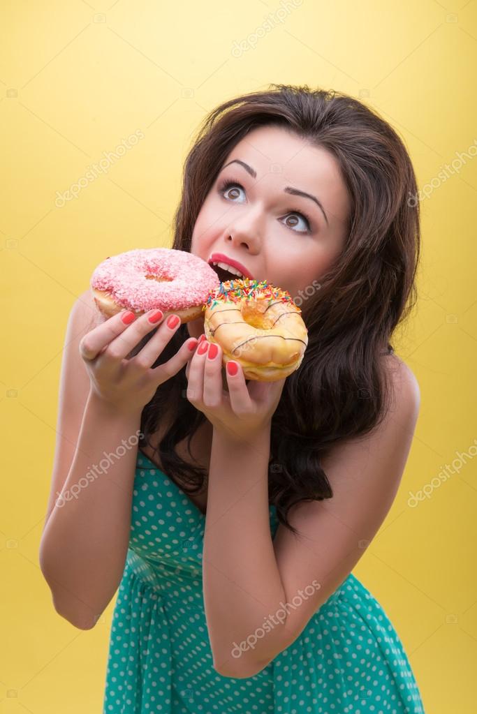 Sexy woman with sweets — Stock Photo © yacobchuk1 #51258481