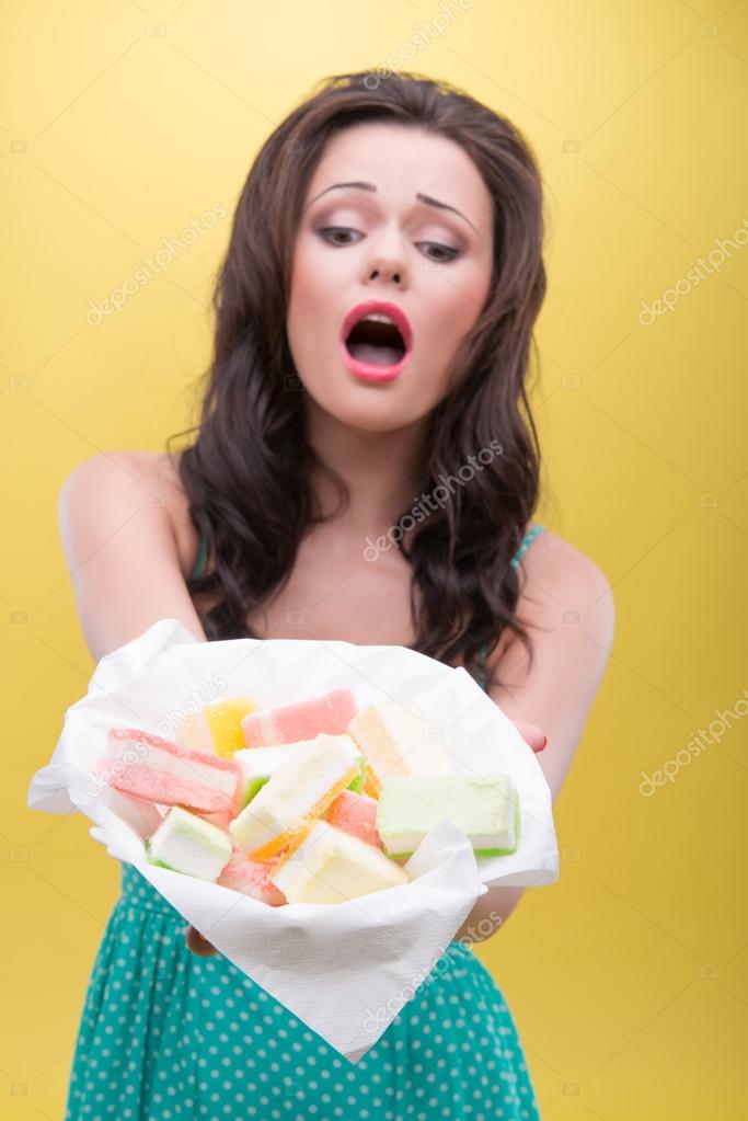 Sexy woman with sweets Stock Photo by ©yacobchuk1 51259897